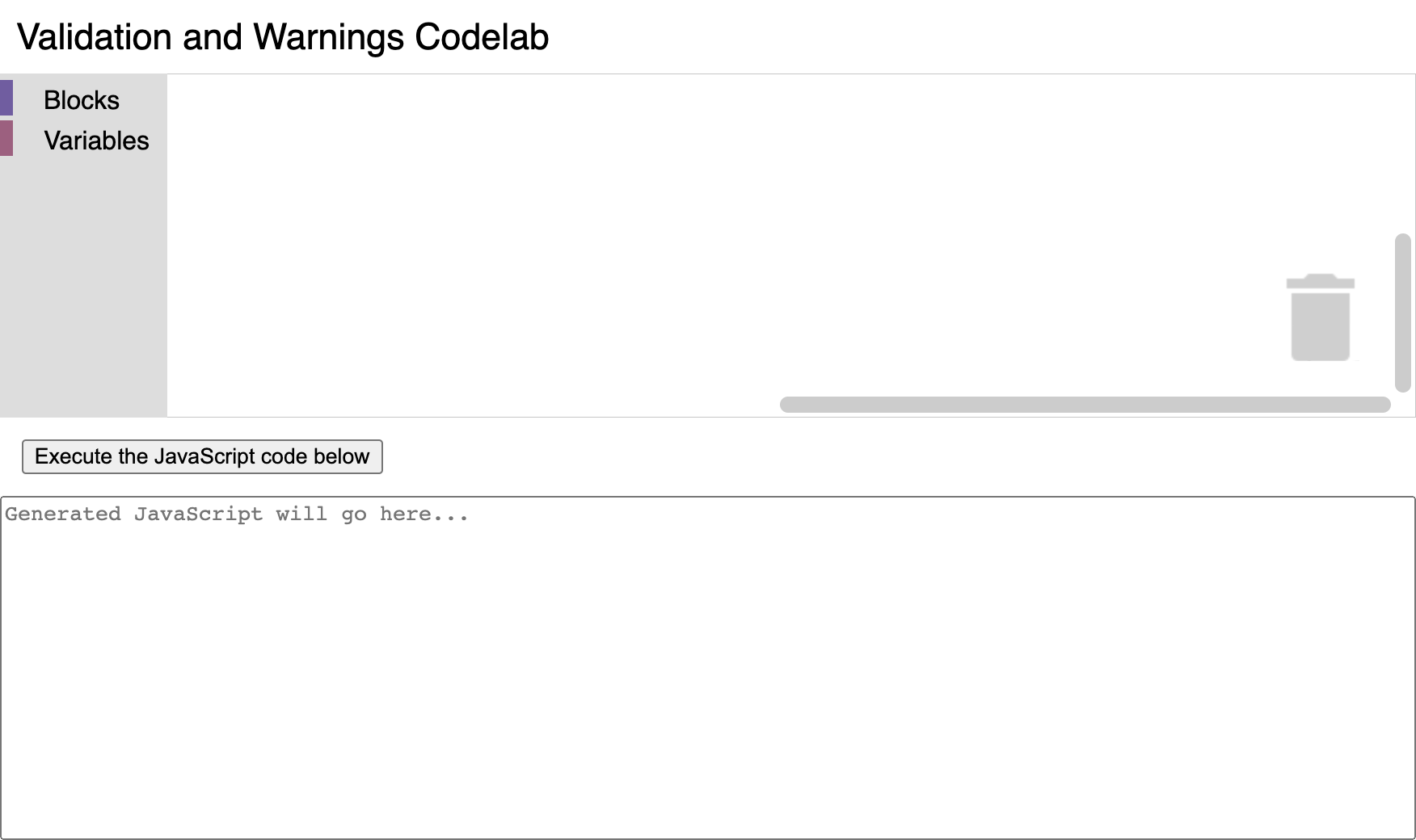 Validating Blocks And Displaying A Warning Indicator